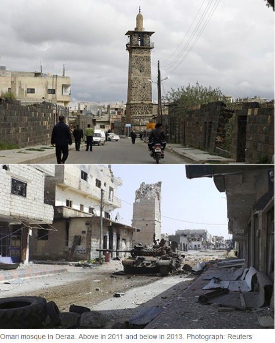 In picture: Syria, before and after war